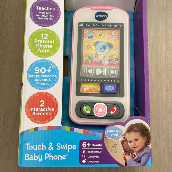 vtech | Toys | Vtech Touch And Swipe Baby Phone Pink Toy For Boys And ...